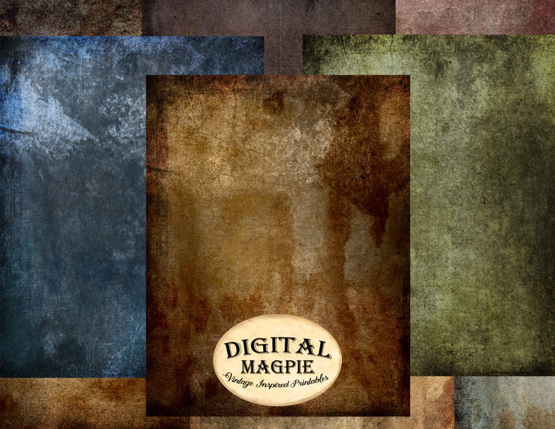 Grunge Digital Paper Pack Dark Background Printable Digital Scrapbook ...