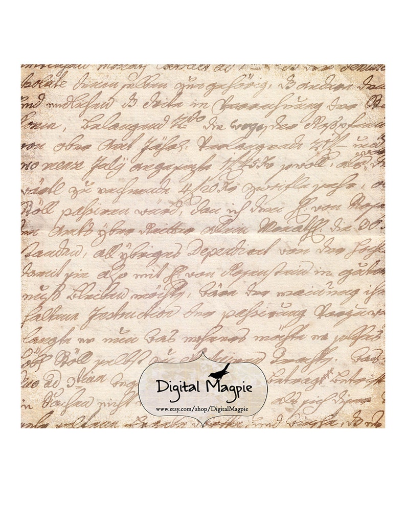 Antique Script Digital Paper Pack Printable Scrapbook Old - Etsy UK