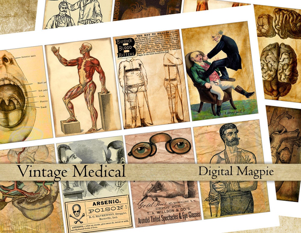 Medical Vintage Anatomy Ephemera Digital Download Antique Printable ...