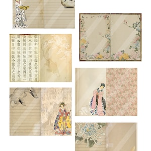 Japan Printable Diy Journal Pages Vintage Japanese Digital Paper Pack ...