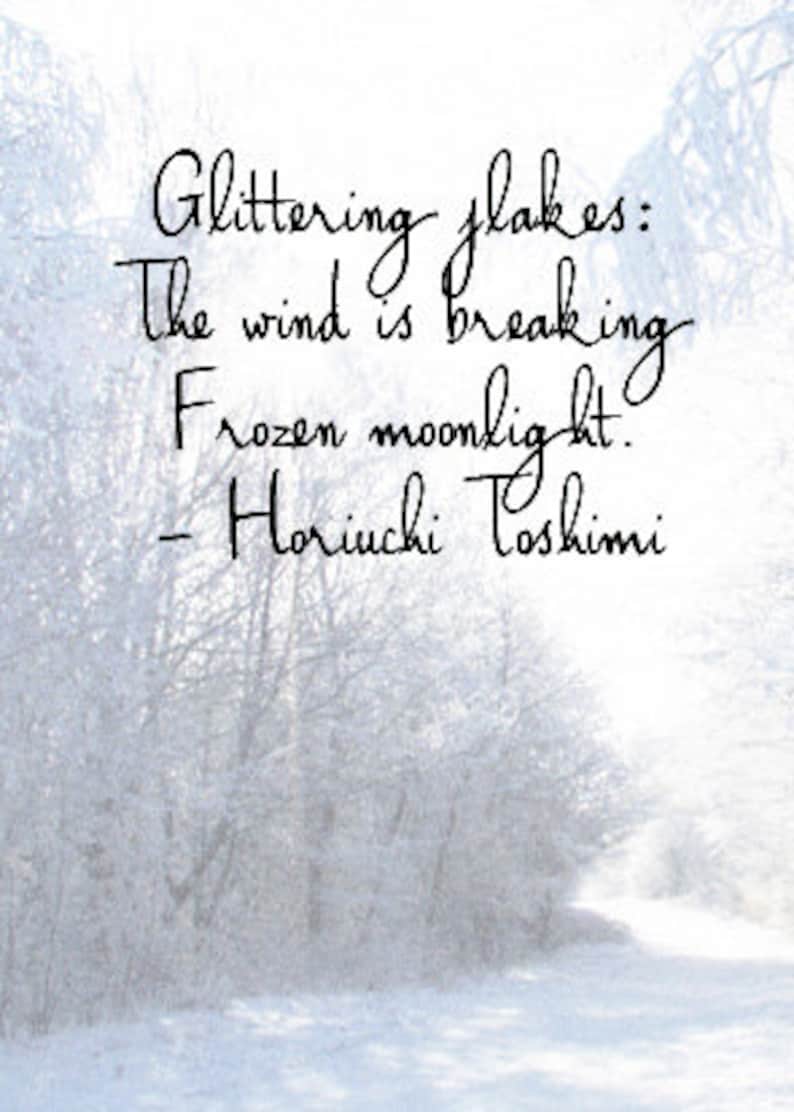 Winter Haiku Digital Collage Sheet Printable Download Atc Tags - Etsy
