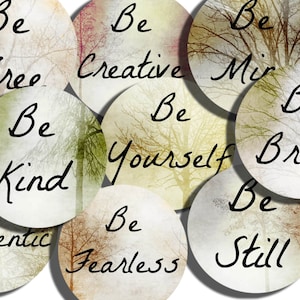 1 Inch Circles Inspirational Quotes Digital Collage Sheet Pendant ...