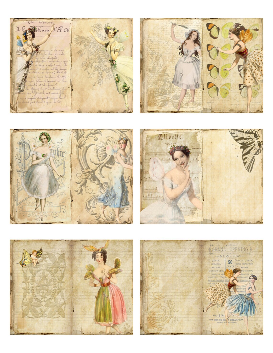 Printable Journal Kit Pages Vintage Victorian Diary Wings - Etsy UK