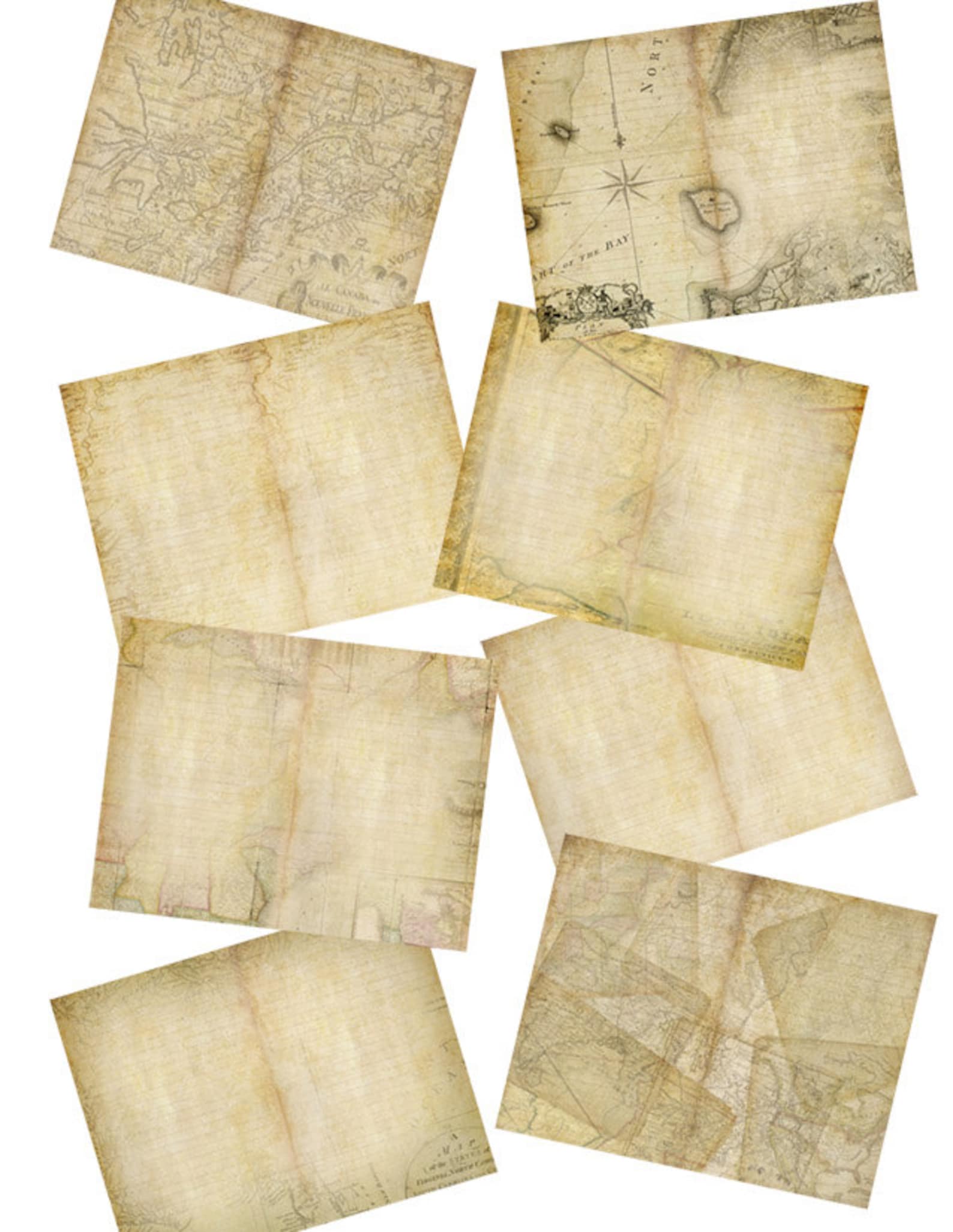 Printable diy journal pages Vintage Maps digital paper pack | Etsy