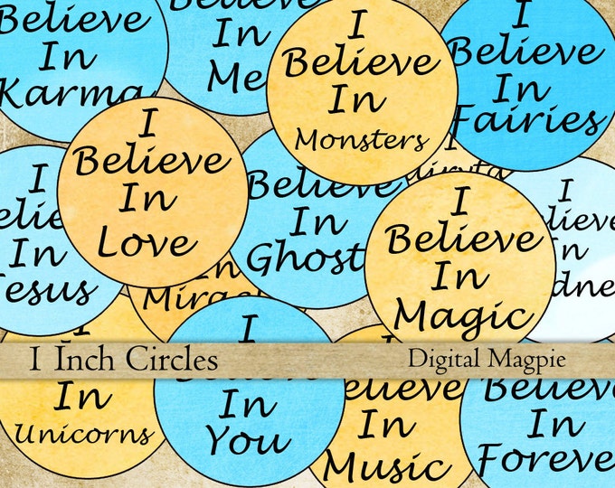 Inspirational Digital Collage Sheet 2.5 Inch Circles Image Motivational ...