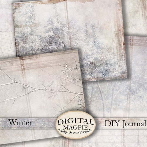 Trees DIY Printable Journal Pages Digital Paper Pack Grunge - Etsy