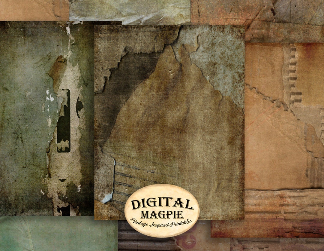 Ripped and Torn Digital Paper Pack Dark Grungy Background Printable ...