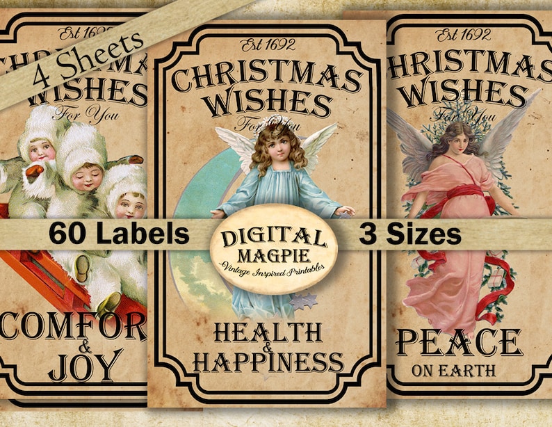 Christmas Potion Labels Apothecary Labels for Jars Bottles - Etsy