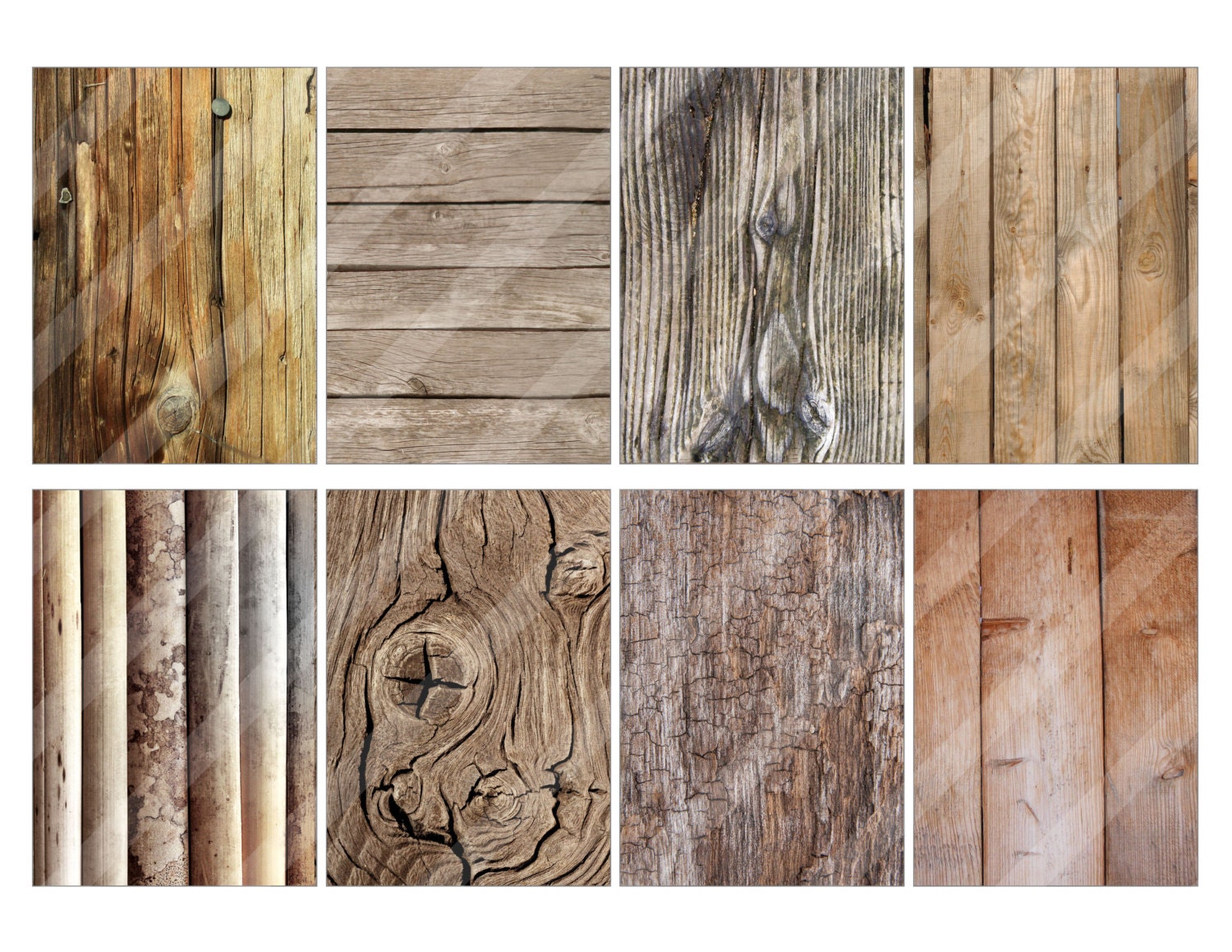 Rustic Wood Digital Paper Background Printable Collage Sheet | Etsy