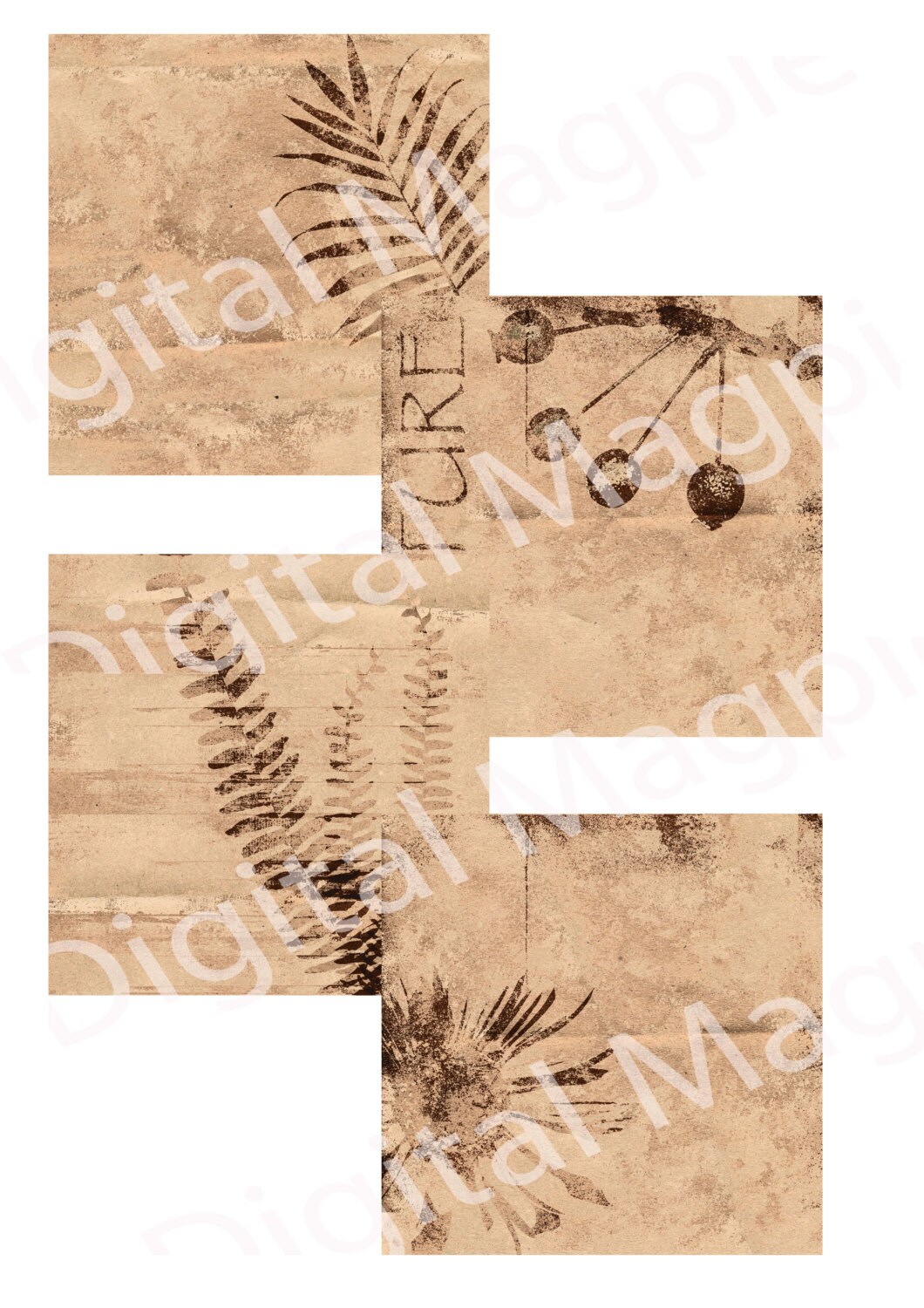 Digital Paper Pack Scrapbook Paper 12 X 12 Digital Collage - Etsy