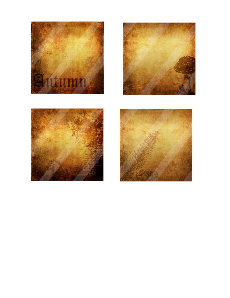 12 X 12 Digital Scrapbook Paper Pack Autumn Fall Gold Instant Download ...