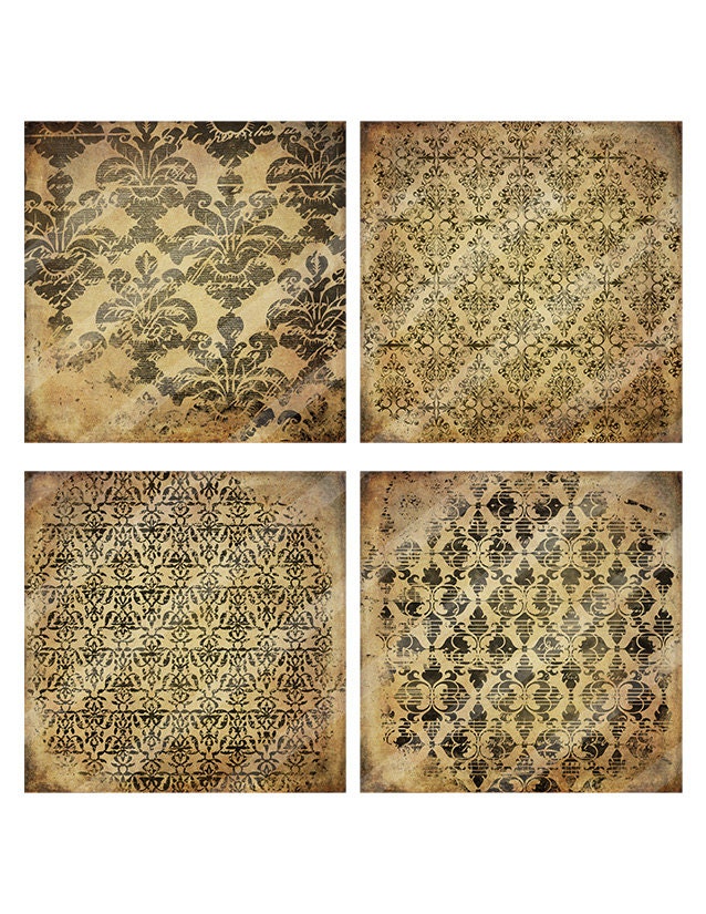 Digital Paper Pack Shabby Vintage Dark Grungy Background | Etsy