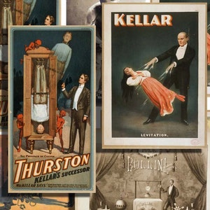 Victorian Magician Vintage Magic Show Poster Digital Collage Sheet ...