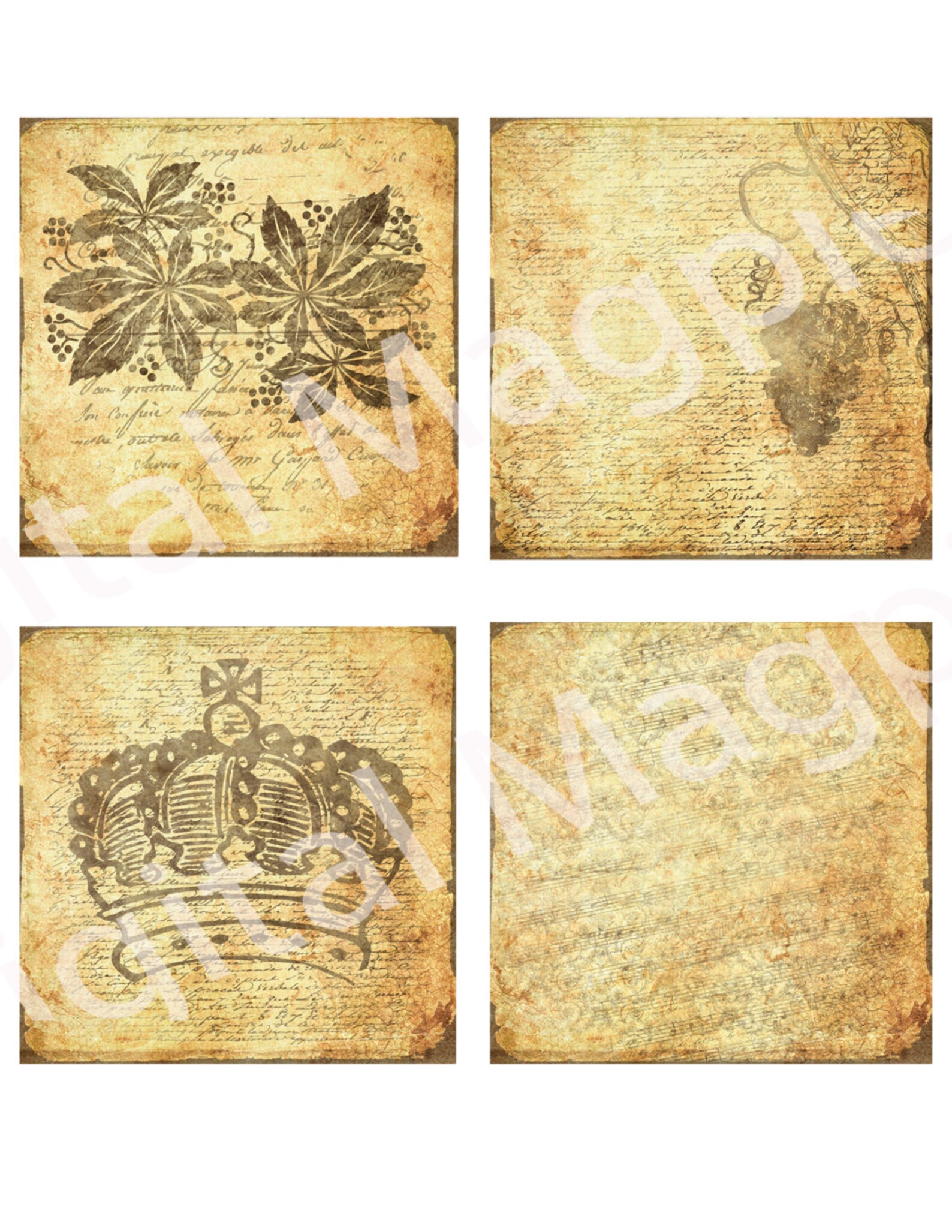 Digital paper pack Antique Vintage Victorian scrapbook paper | Etsy