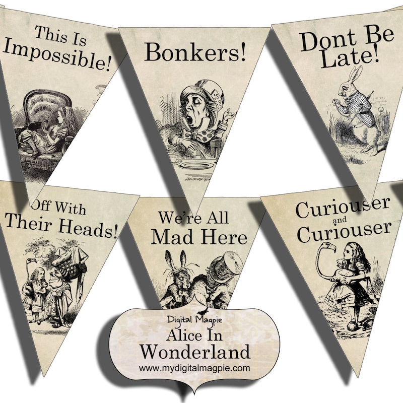 Wonderland Banner - Etsy
