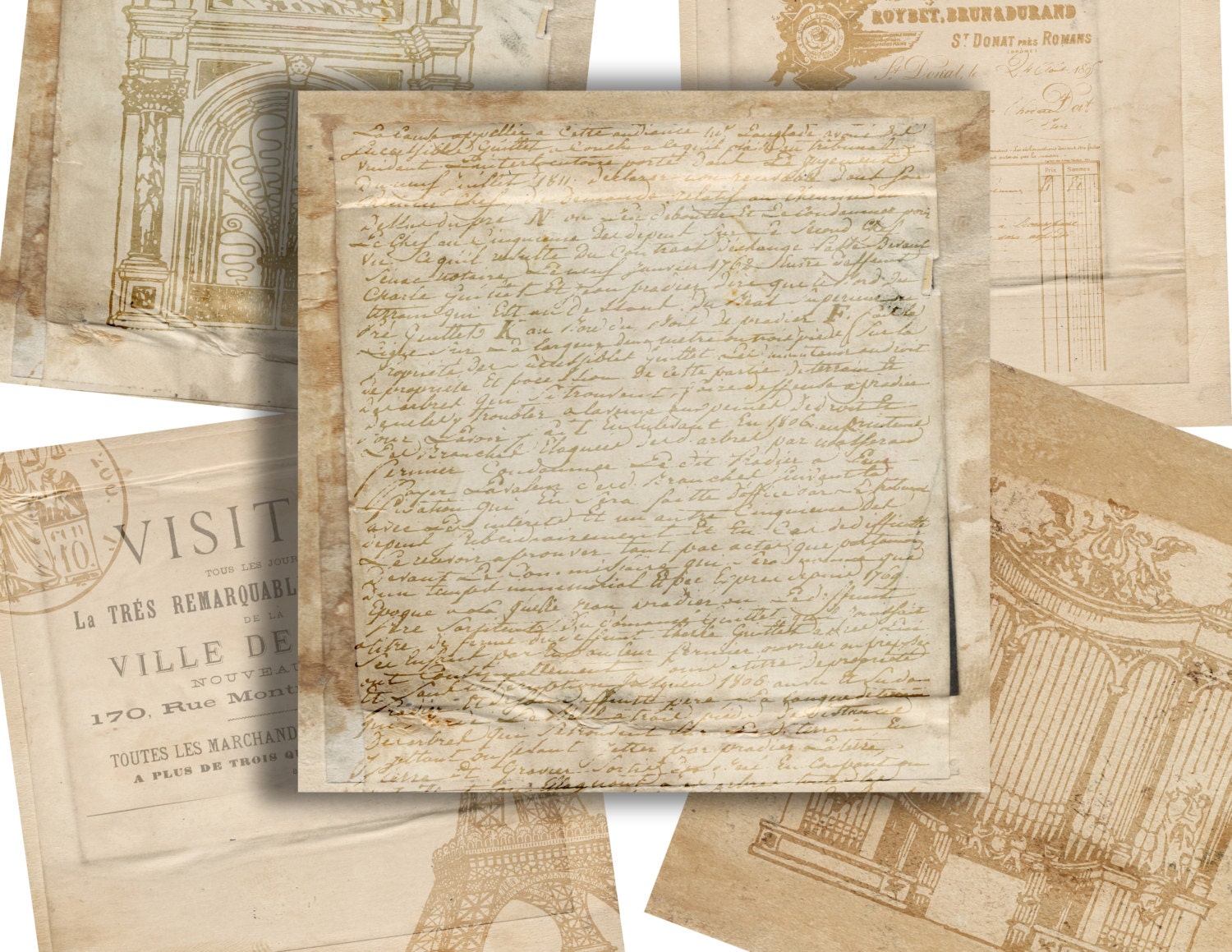 French Scrapbook Background