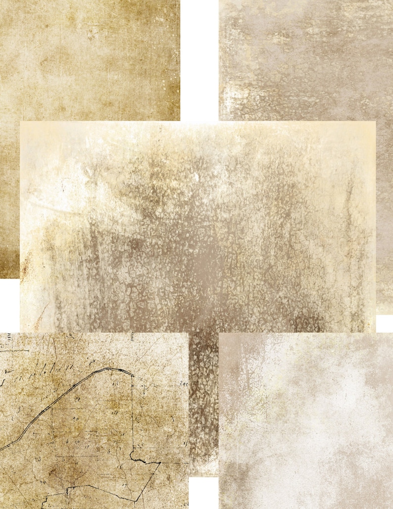 Digital Paper Pack Neutral Grunge Background Printable Digital Scapbook ...