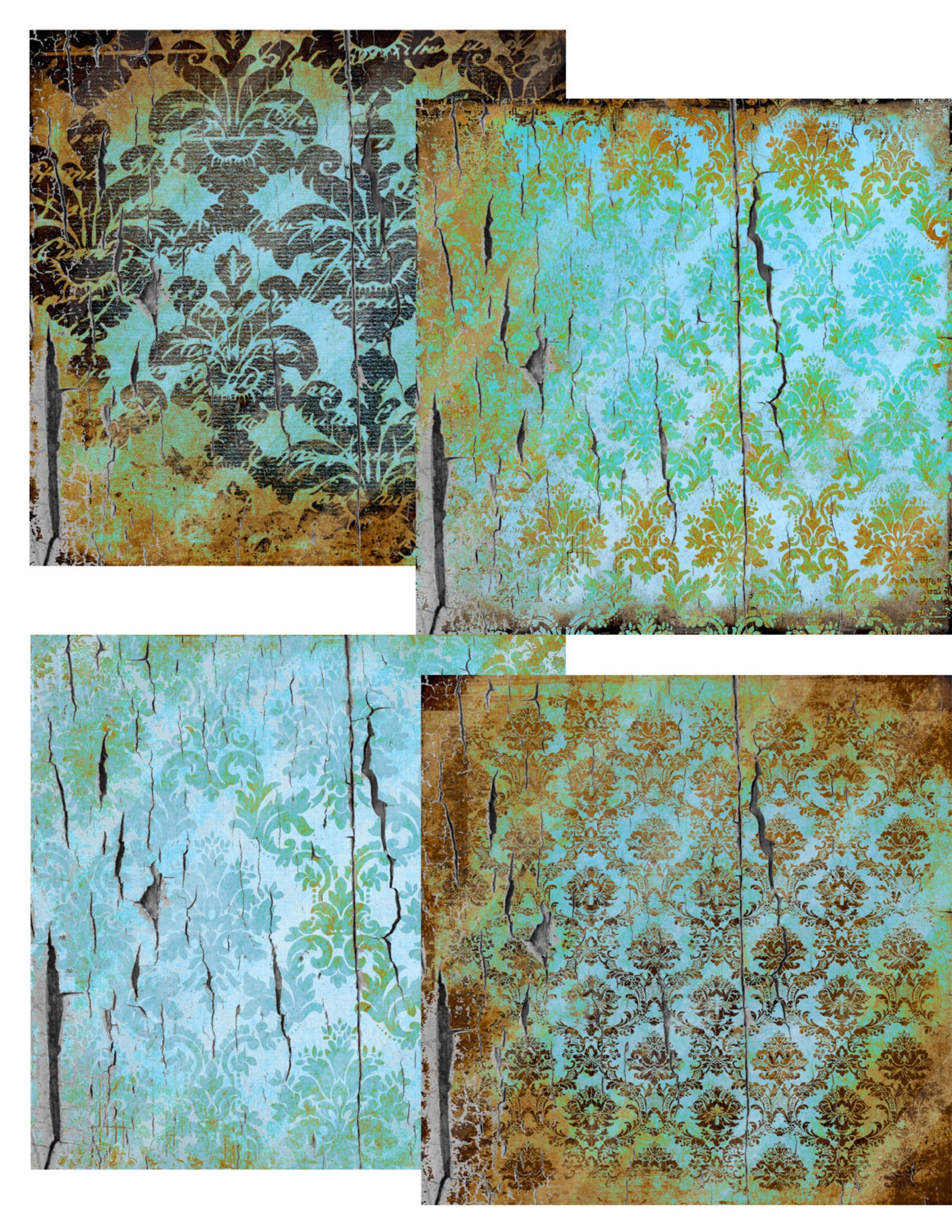 Digital Paper Pack Scrapbook Paper 12 X 12 Digital Collage - Etsy