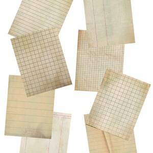 Lined Digital Paper Pack Printable Vintage Journal or Scrapbook 8.5 X ...
