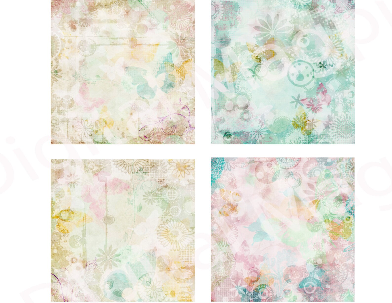 12 X 12 Digital Paper Pack Scrapbook Collage Sheet Butterflies - Etsy UK