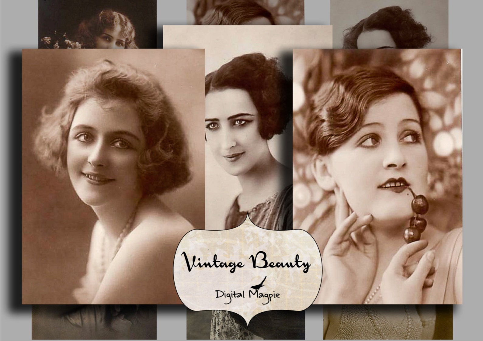 Vintage Ladies Printable Digital Download Collage Sheet Vintage Women ...