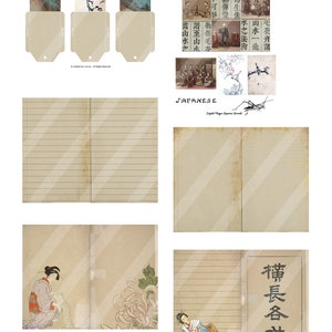 Japan Printable Diy Journal Pages Vintage Japanese Digital Paper Pack ...