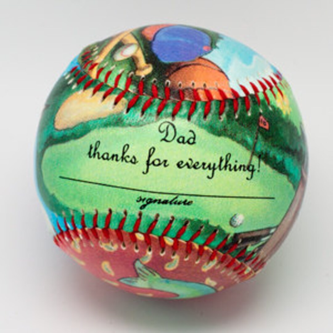 Father's Day Baseball Father Gift Full Color Baseball - Etsy