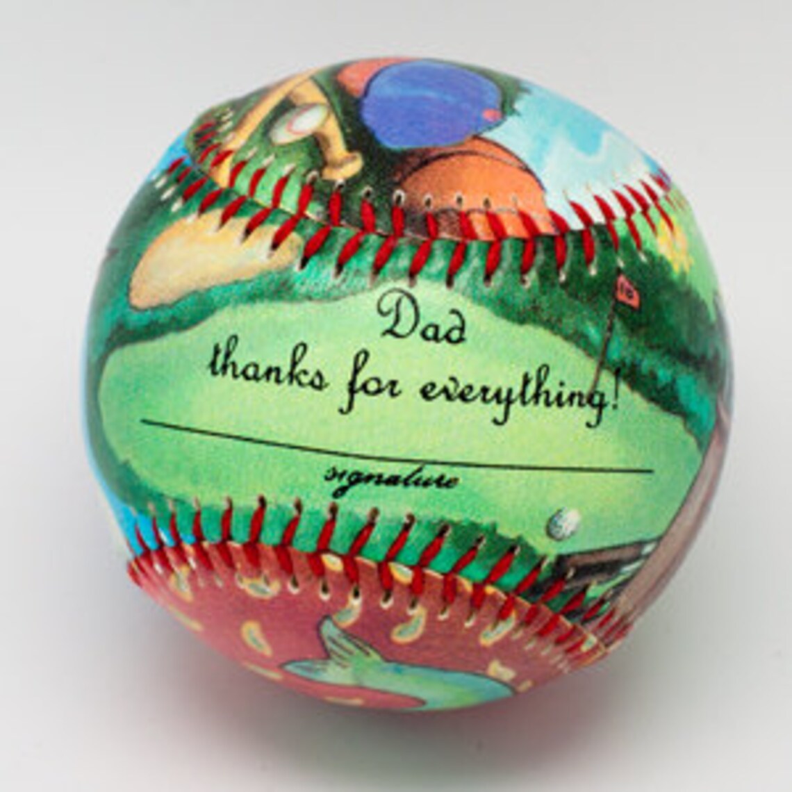 Father's Day Baseball Father Gift Full Color Baseball - Etsy
