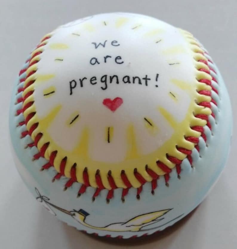 We're Pregnant Baseball Announce Pregnancy Pregnancy - Etsy