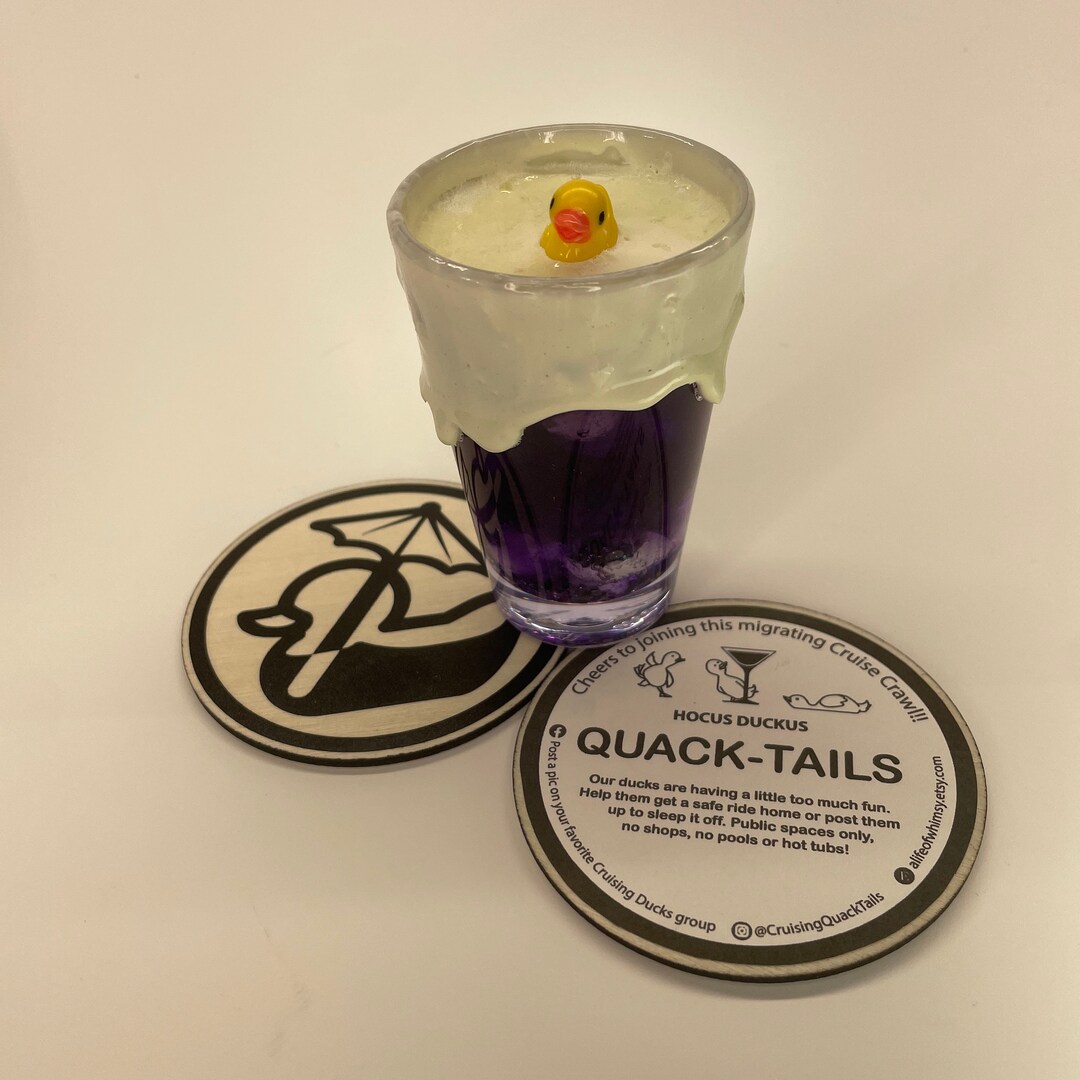 Cruising Quack Tails, Hocus Duckus, Fun Faux Resin Duck Mocktail, - Etsy