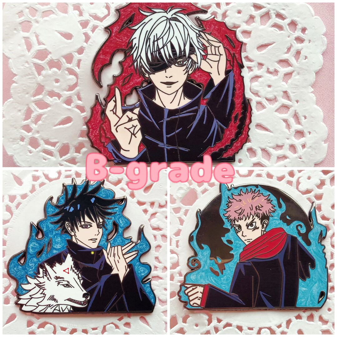 B-grade Cursed Sorcerer Trio Pearl Pins - Etsy