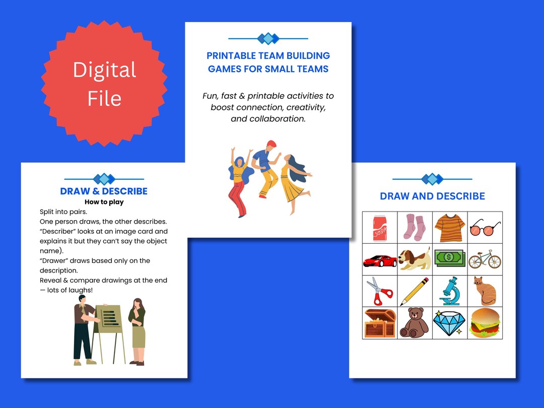 Editable Printable Team Building Games for Small Teams – 10 Fun & Easy ...