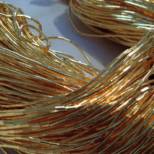 Vintage 24k Gold Couching Thread Wrapped Around Silk Early | Etsy