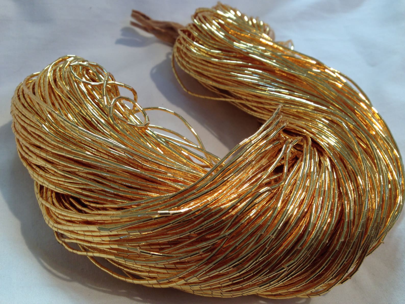 Vintage 24k Gold Couching Thread Wrapped Around Silk ( Early 1920's ...