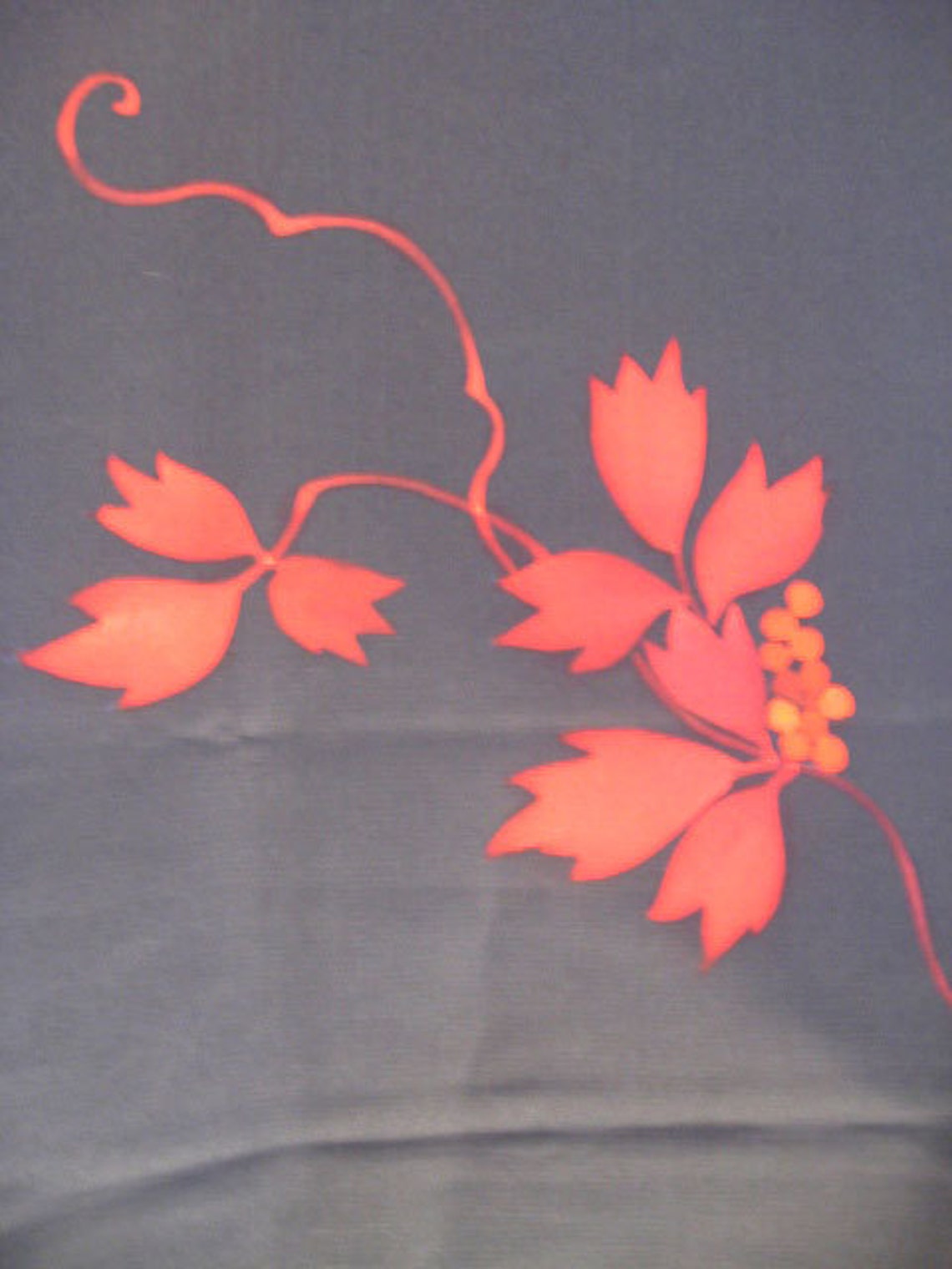 SF 1219 Vintage Japanese Batik Floral on Black Silk Kimono Fabric - Etsy