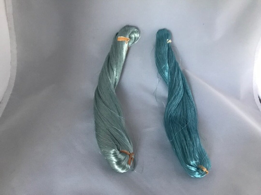 Rare Metallic Silk Thread in Blues - Etsy