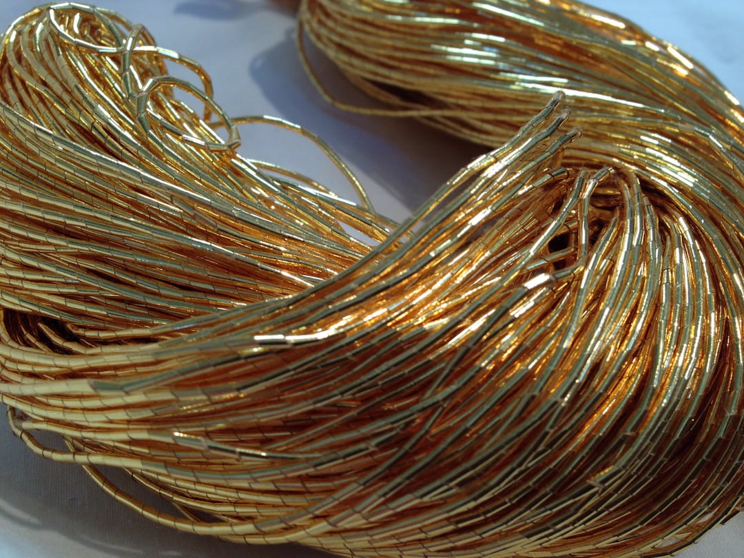Vintage 24k Gold Couching Thread Wrapped Around Silk ( Early 1920's ...