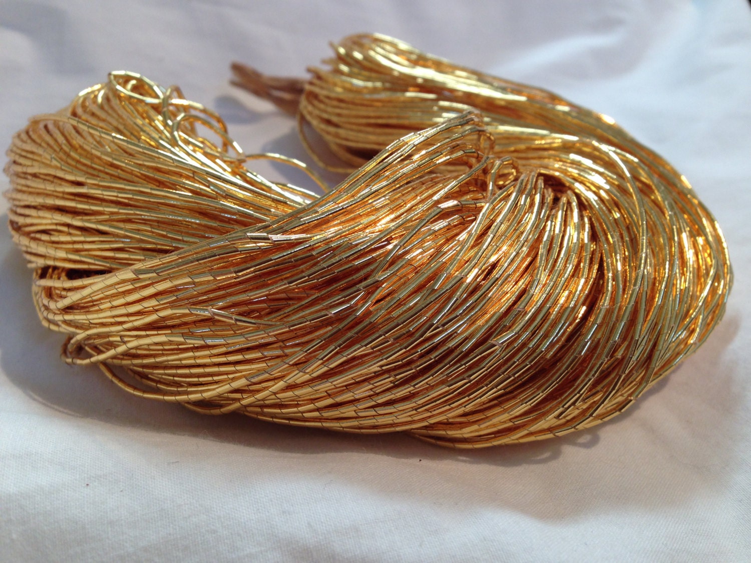 Vintage 24k Gold Couching Thread Wrapped Around Silk Early 1920's - Etsy