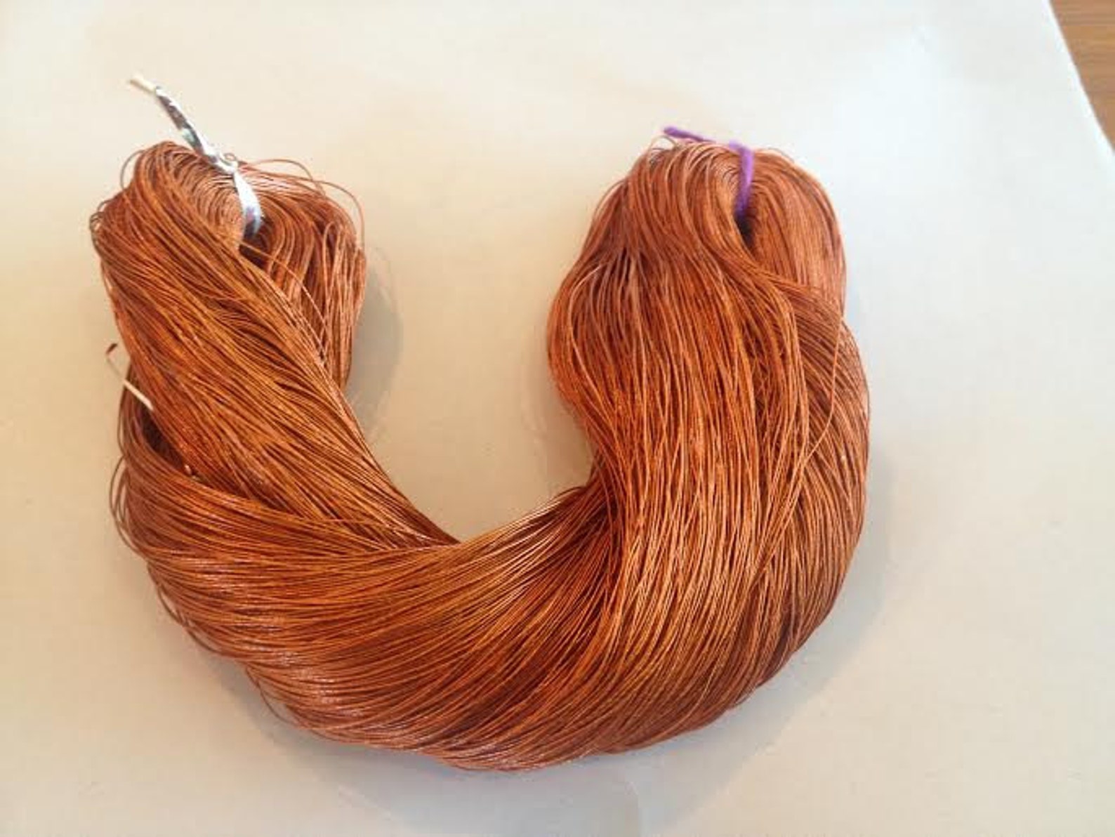 Japanese Vintage 24k Russet Gold Wrapped Around Silk Thread - Etsy