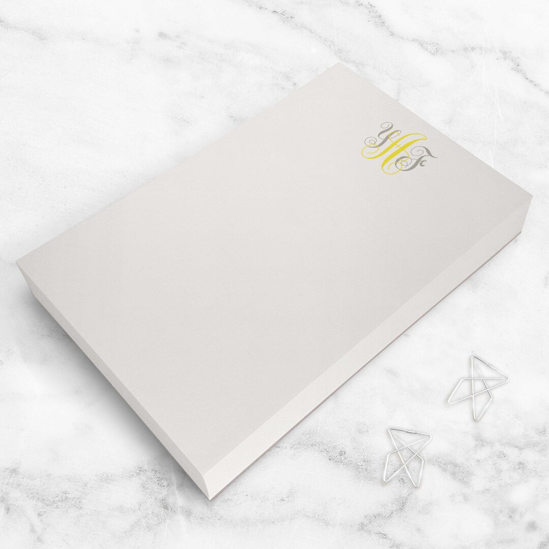 Small Monogrammed Paper Tablet Notepads Personalized Gifts - Etsy