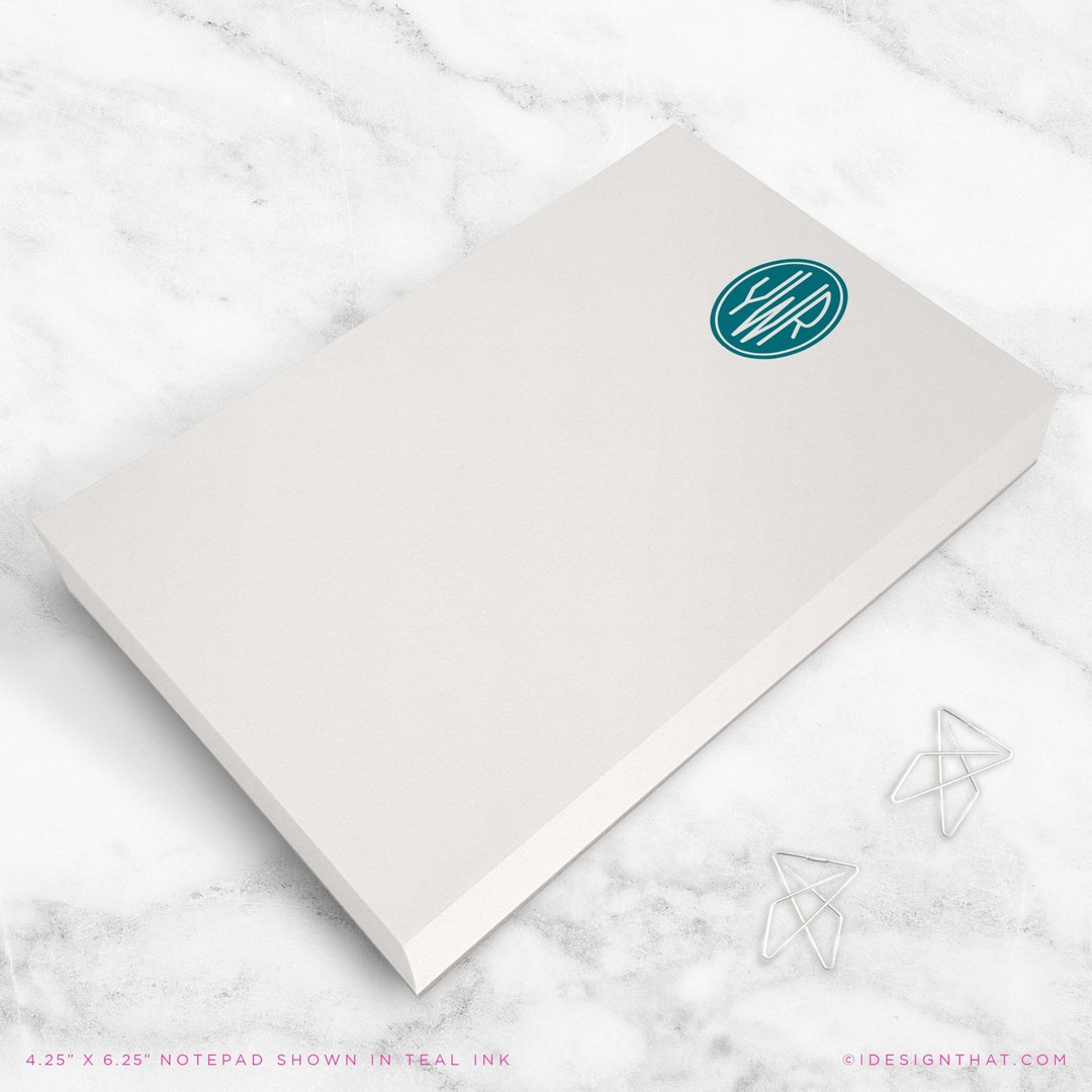 Monogrammed Notepads Unique Personalized Stationery for Writing Lists ...