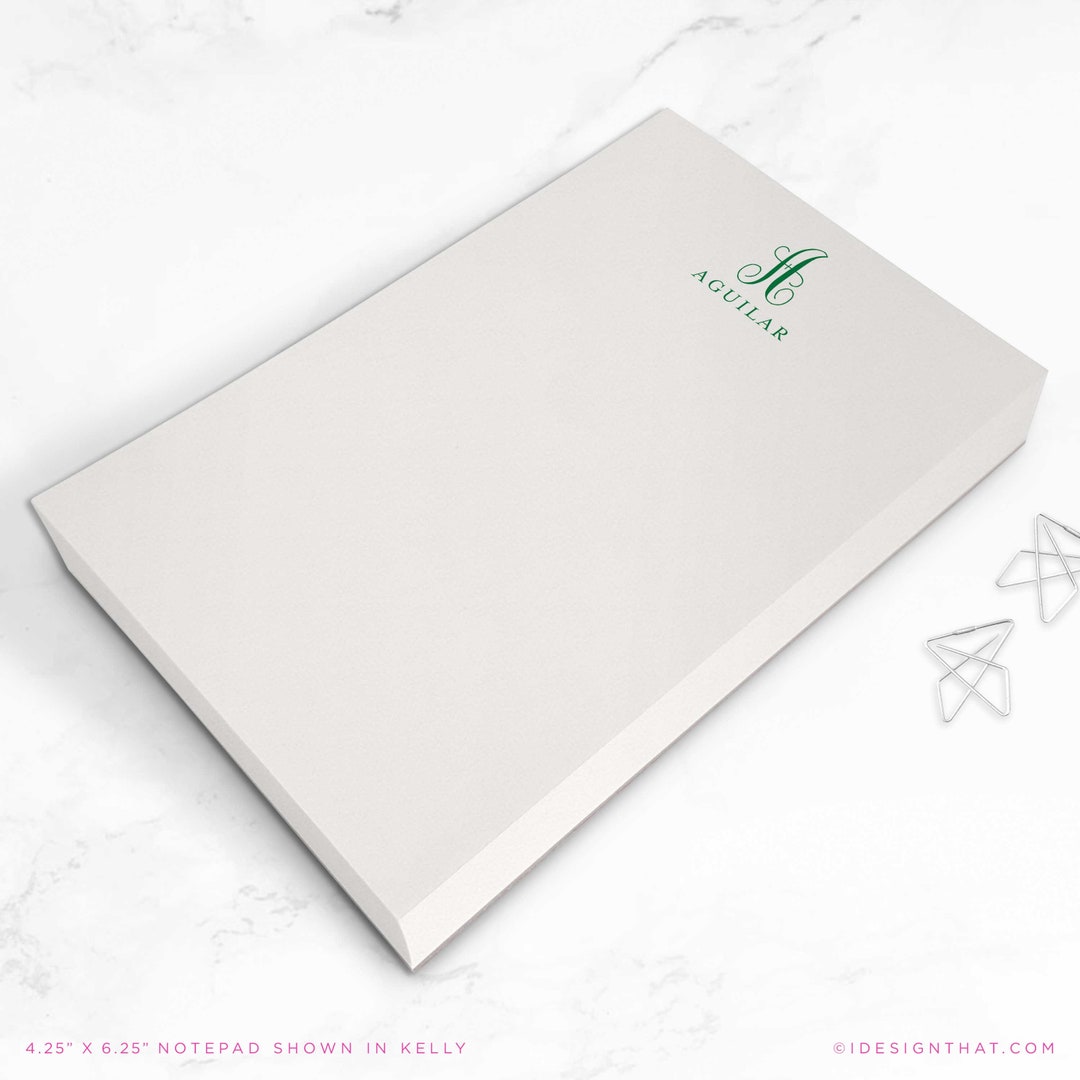 Monogrammed to Do List Notepad | Personalized Note Pad Stationary ...