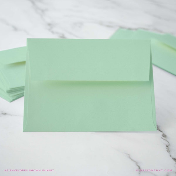 Mint Green Envelope - Etsy
