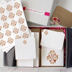 Letter Writing Kit of Monogrammed Stationary for Women Custom - Etsy