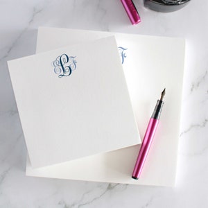 Personalized Square Notepads Custom Monogram Initials, Elegant ...