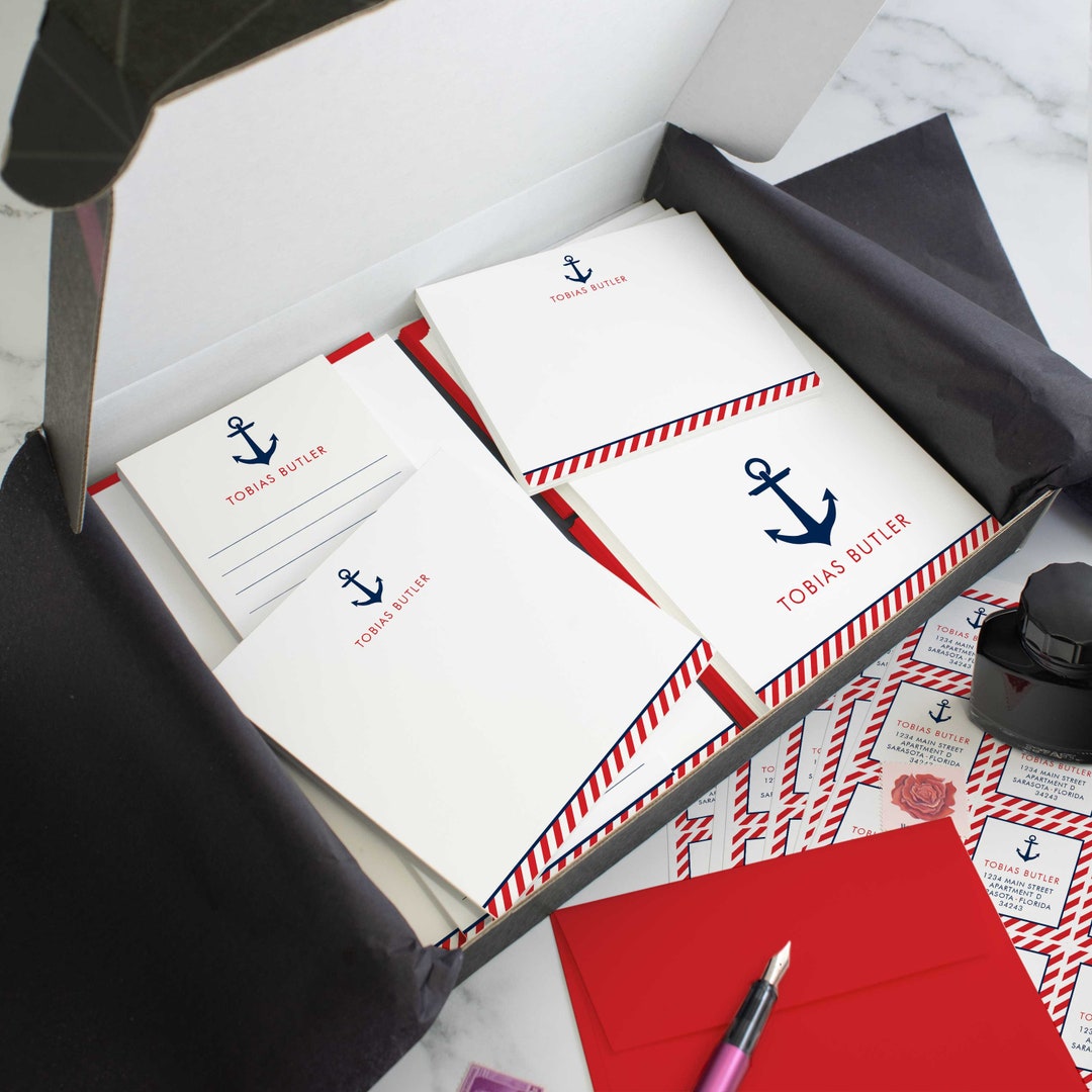 Personalized Notepads & Cards Sets, Letter Writing Stationary Gift ...