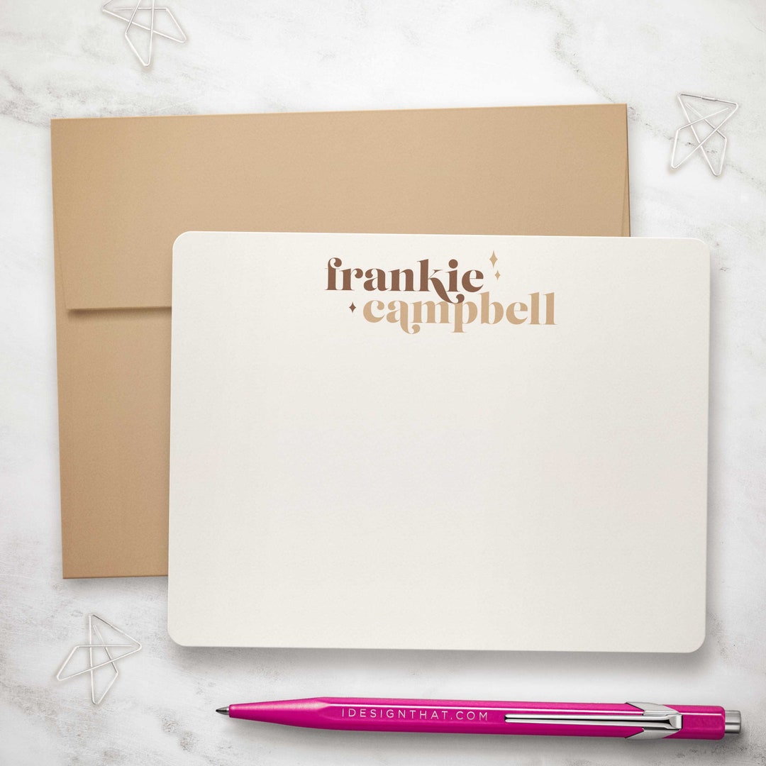 Retro Stationary Sets of Flat Note Cards and Envelopes | WILD STARDUST ...