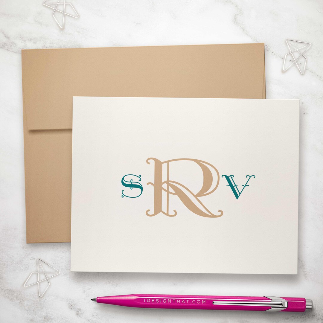 Monogrammed Thank You Notes – Personalized Stationary Gift Set for Her ...