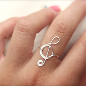 Treble Clef Ring // Treble Clef Rings // Music Rings // Musical Ring - Etsy