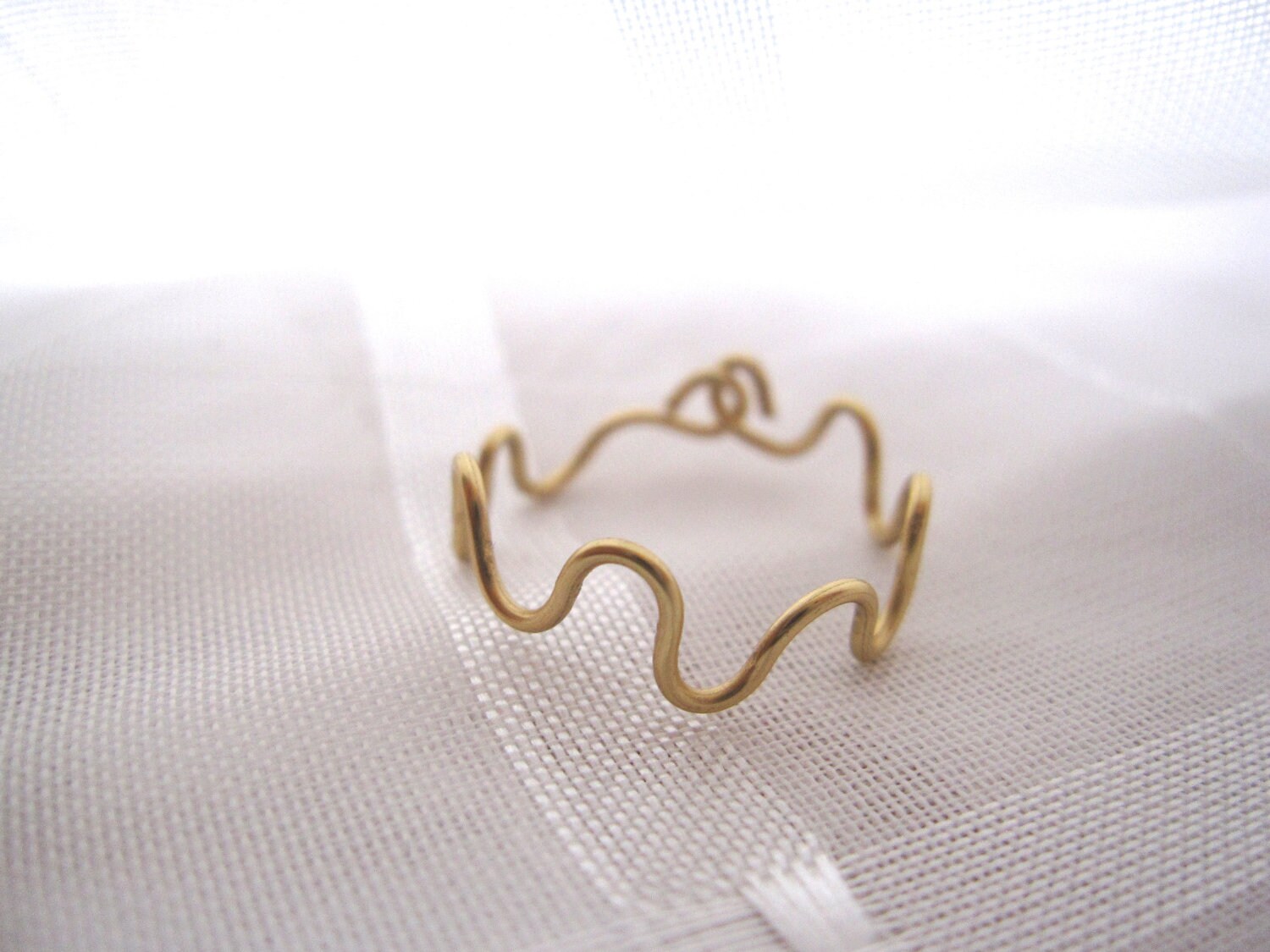 Gold Wave Ring - Etsy